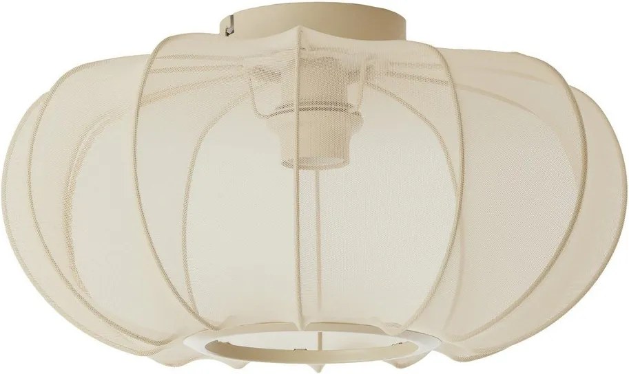 Krémové stropní svítidlo s textilním stínidlem ø 40 cm Plumalia – Light & Living