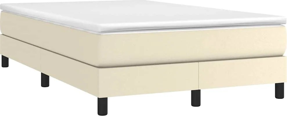 Rám postele s boxspringem krémový 120x200 cm umělá kůže 3120690