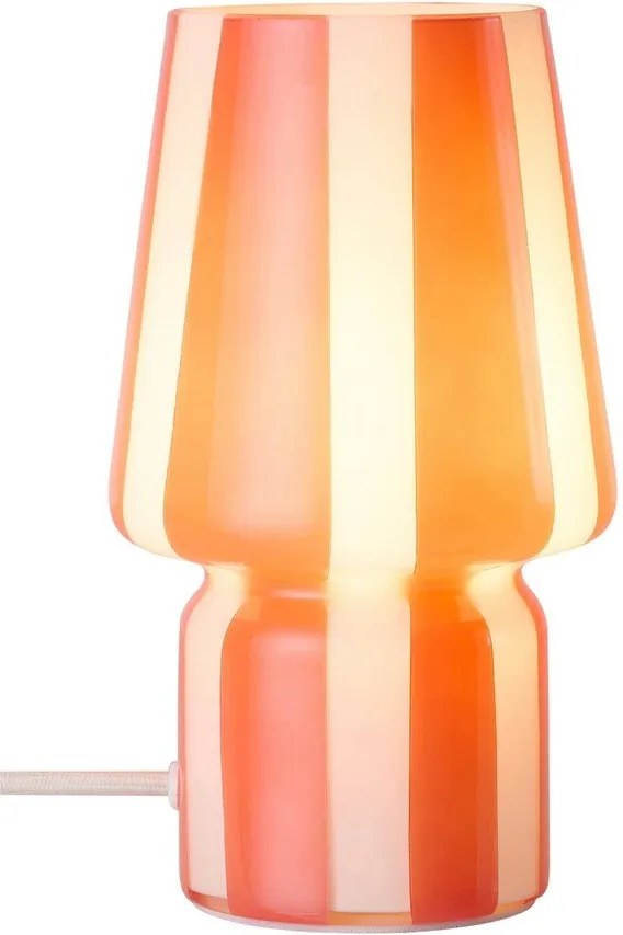 Červená/bílá skleněná stolní lampa (výška 21,5 cm) Carlo – Ellos Home