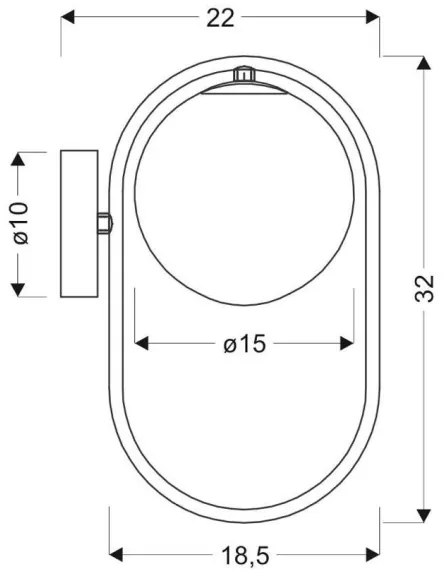 Nástěnné svítidlo CORDEL 1xG9/28W/230V černá