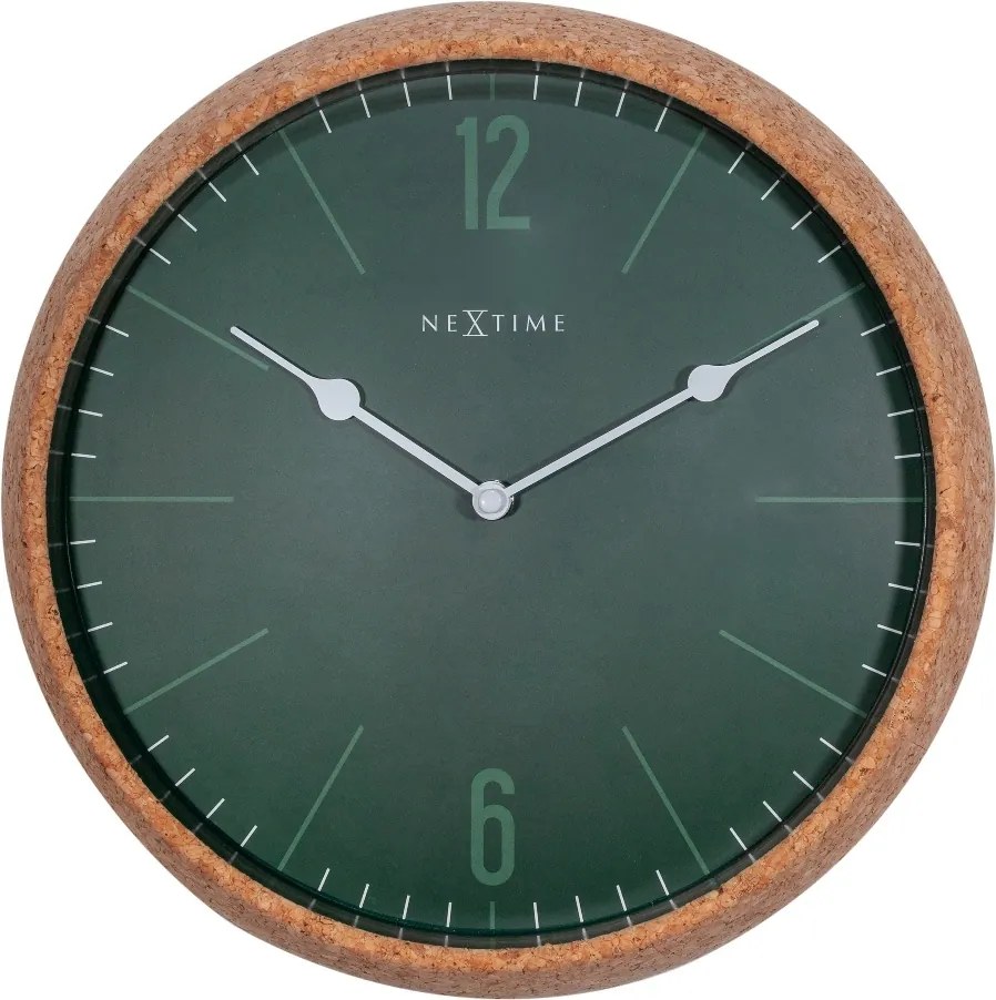 Designové nástěnné hodiny 3509gn nextime cork 30cm