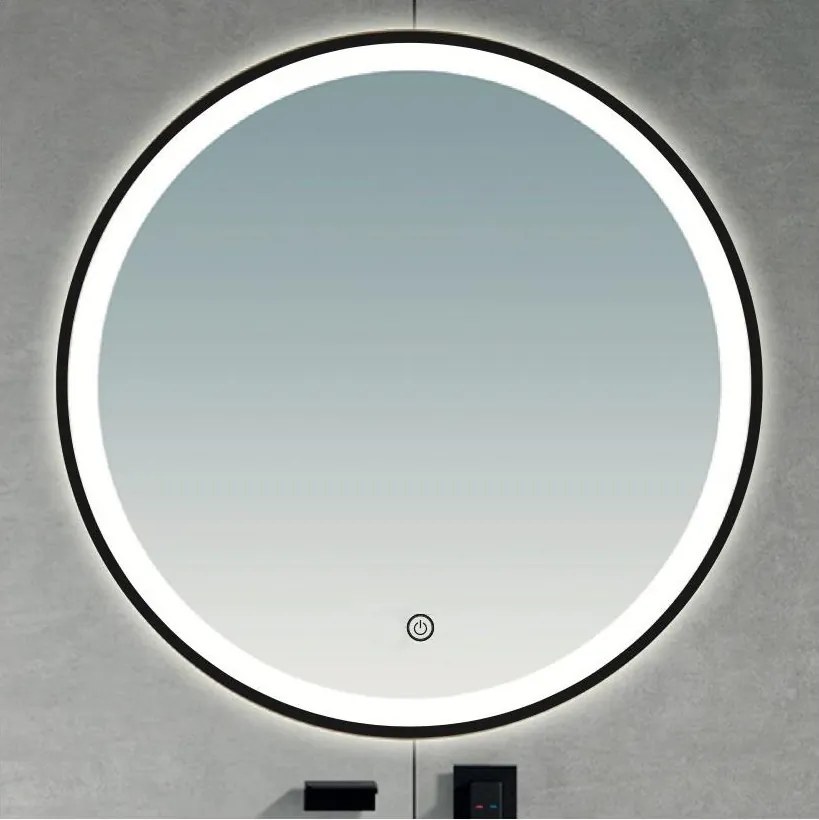 Brilagi - LED Koup. zrcadlo ASTI LED/19W/230V 60 cm černá IP44 CRI 90 stm. + CCT