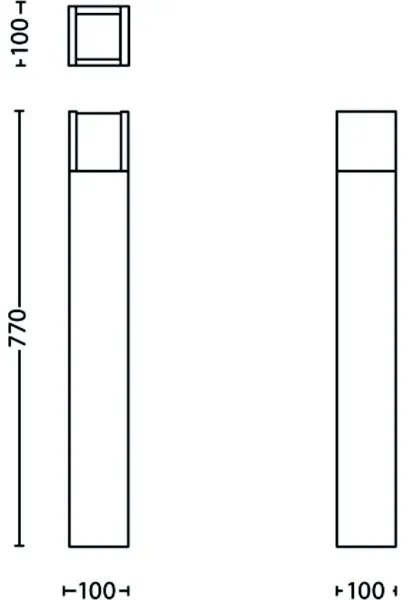 Philips - LED Venkovní lampa ARBOUR LED/3,8W/230V 77 cm IP44