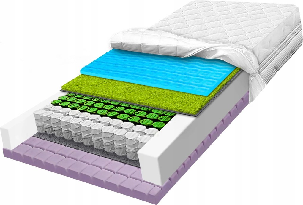 Taštičková matrace 90x180 masážní s mořskou trávou Cube H3 H4 23 cm