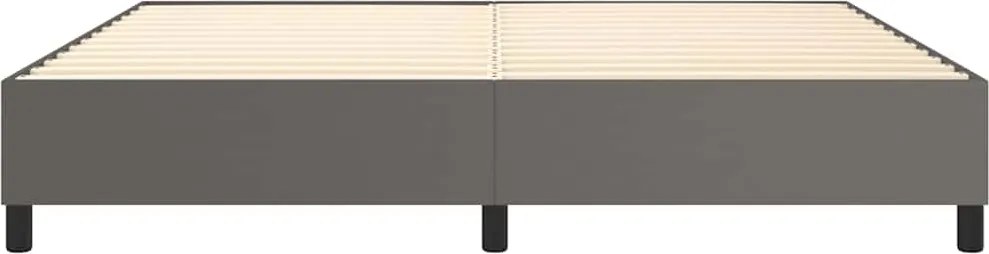 Rám postele s boxspringem šedá 200 x 200 cm umělá kůže 3121069