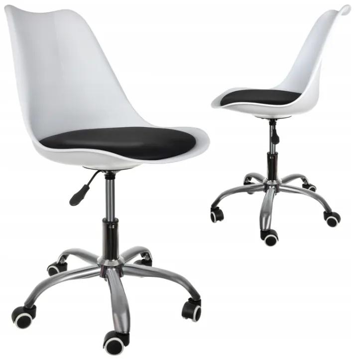 Malatec 16429 Kancelářská židle - bílo-černá
