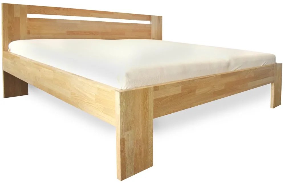 Dubová postel Grandioso 4 cm masiv cink