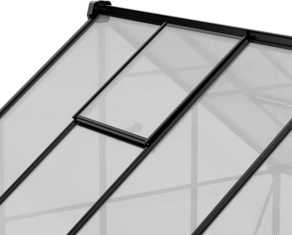 Skleník 210 x 183 x 248 cm, zesílená konstrukce, polykarbonát 6 mm