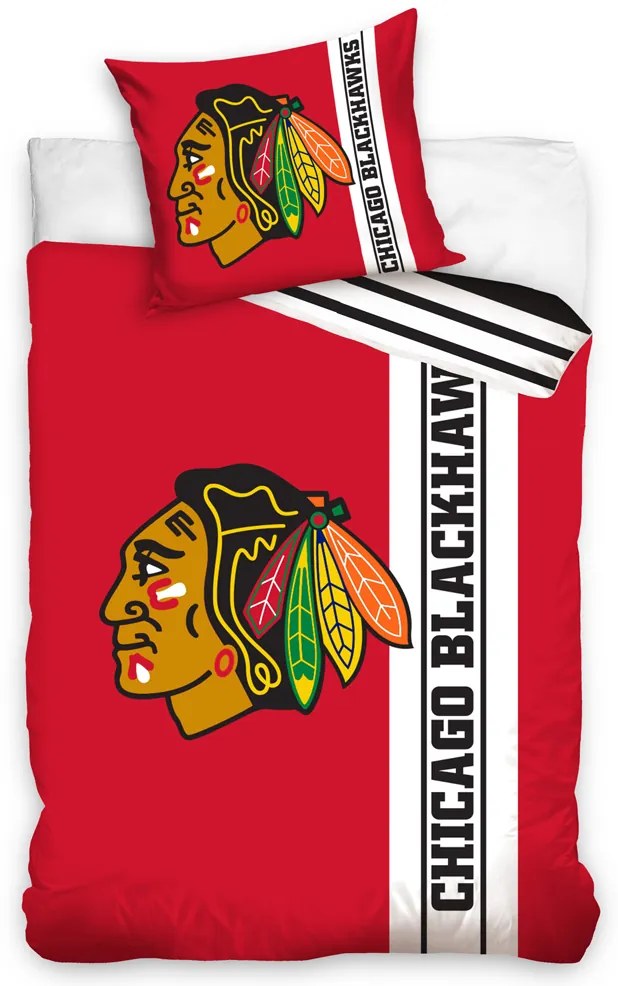 Hokejové povlečení NHL Chicago Blackhawks Belt Velikost: 140x200 + 70x90 cm