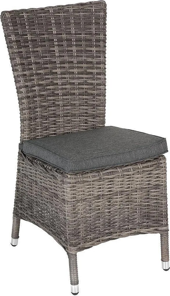 DEOKORK Ratanové křeslo jídelní BORNEO LUXURY (šedá)