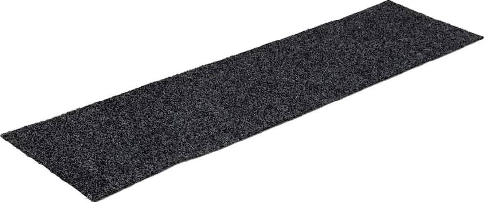 Schodové rohože samolepicí 30 ks 76 x 20 cm tmavě šedé obdélníkové 3365722