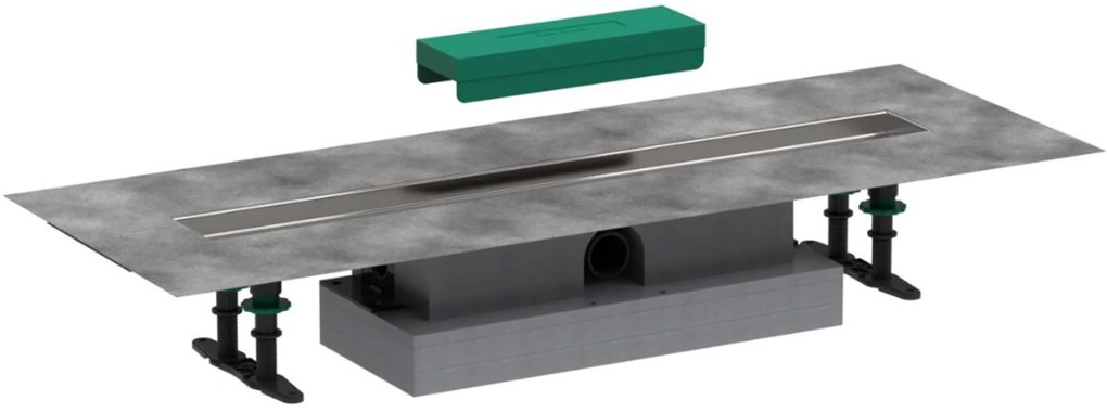 Hansgrohe uBox universal - Set pro plochou instalaci lineárního sprchového žlabu 70 cm, nerez 56017180