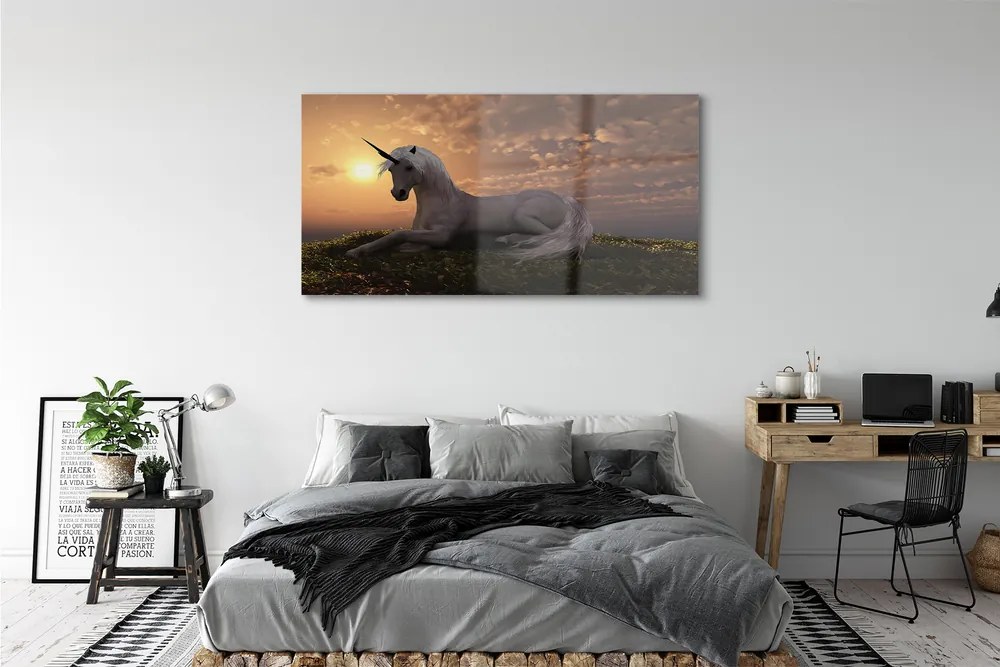 akrylový obraz Unicorn horské slunce 140x70 cm