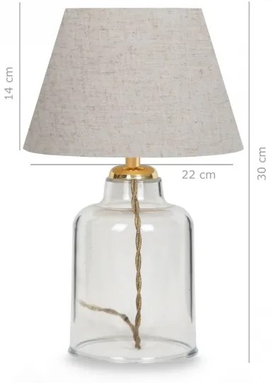 Stolní lampa AYD 1xE27/40W/230V krémová/čirá