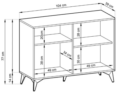 Piaski komoda K104 Diamond