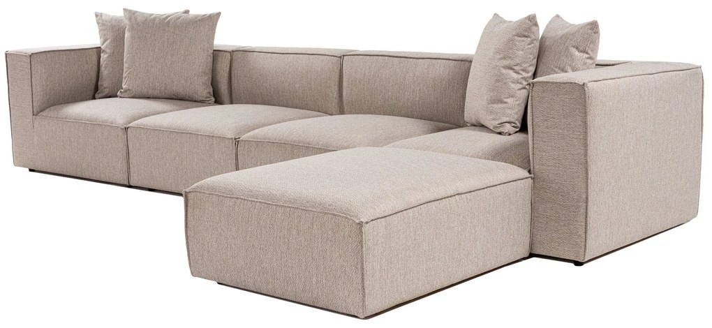 Hanah Home Pohovka SORA s pufem béžová 430 cm