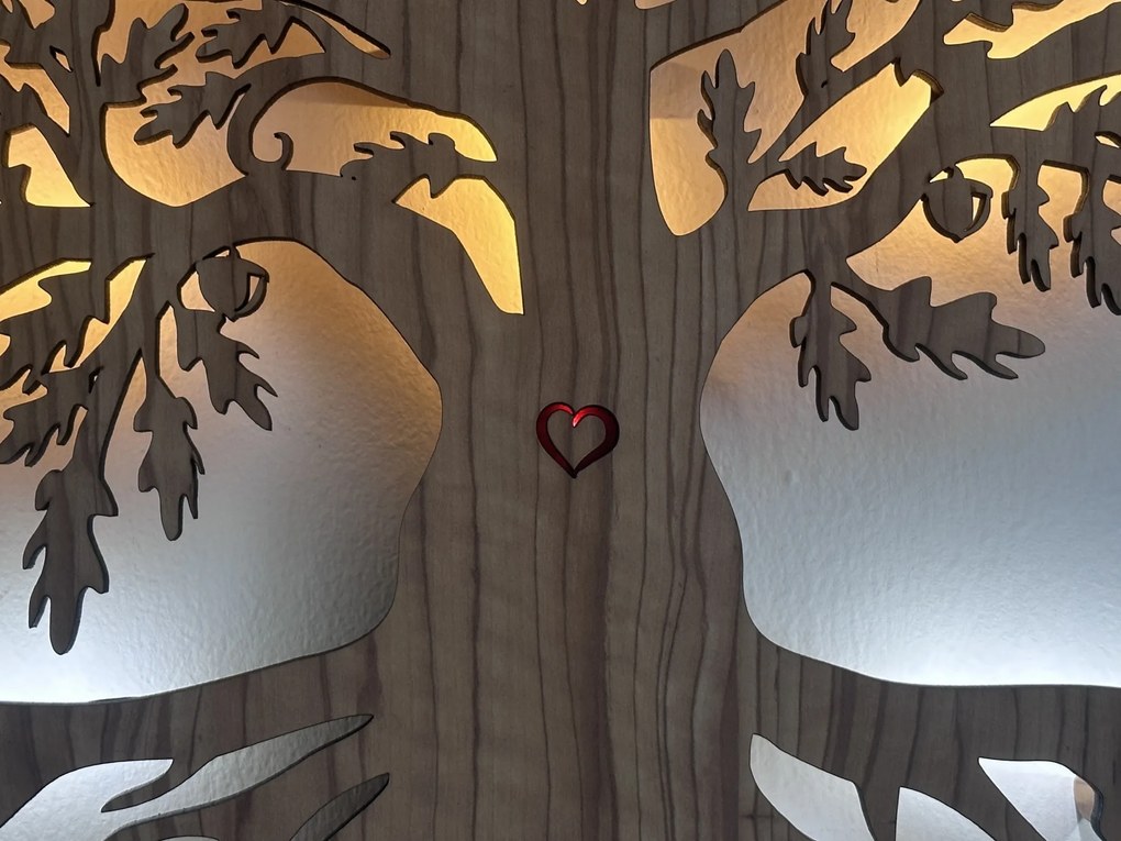Li-Go "Dub" světelný strom 230V 45x55 cm provedení povrchu: černá s patinou