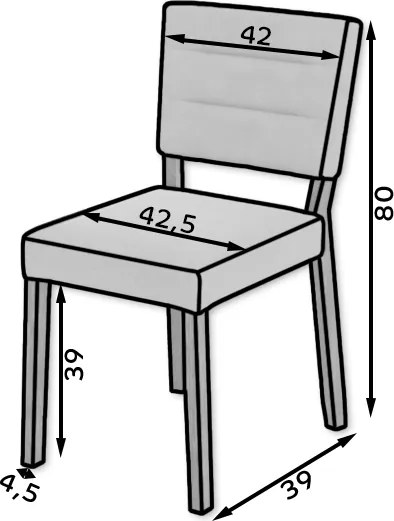 ADRK Furniture Židle RODOS 80 CH-ROD-80-CG
