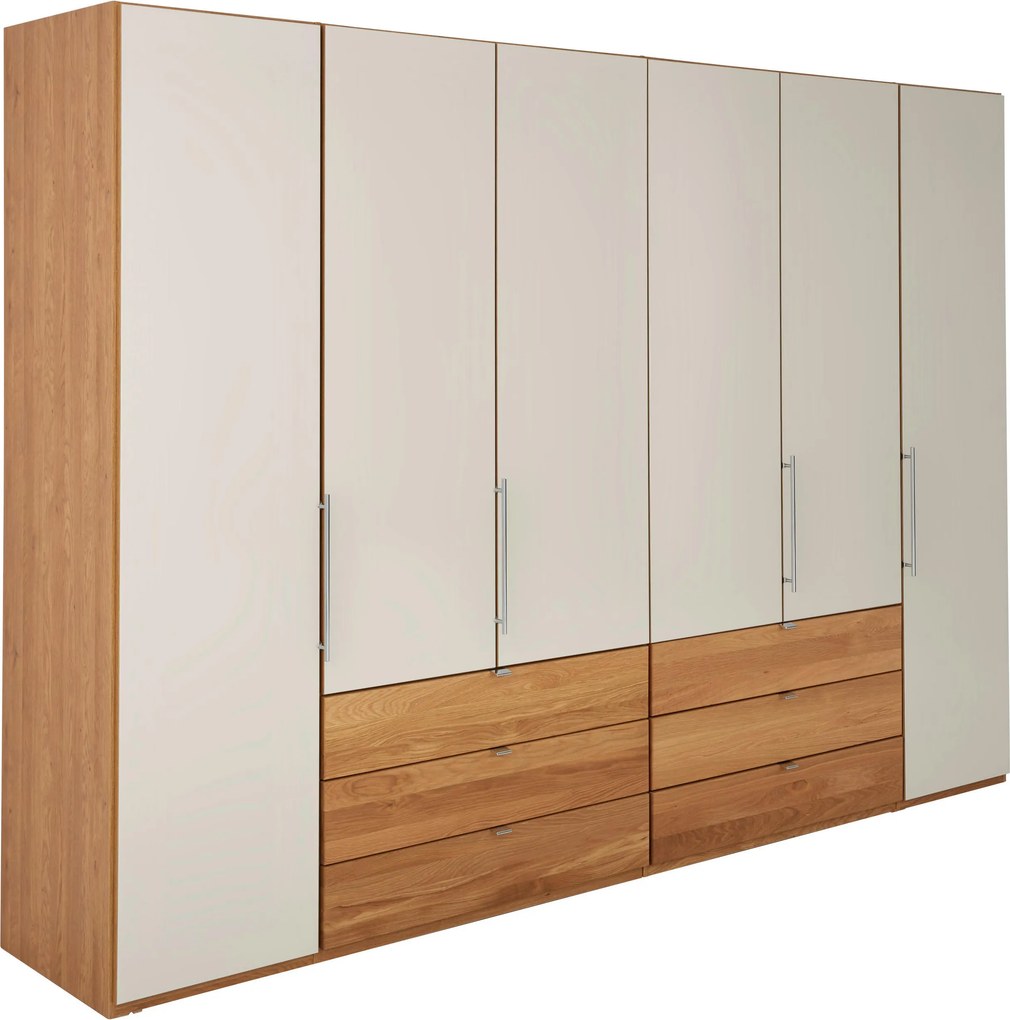 XXXLutz ŠATNÍ SKŘÍŇ S OTOČNÝMI DVEŘMI, dub, barvy dubu, šampaňská, 300/216/58 cm Dieter Knoll - Šatní skříně - 000442004307
