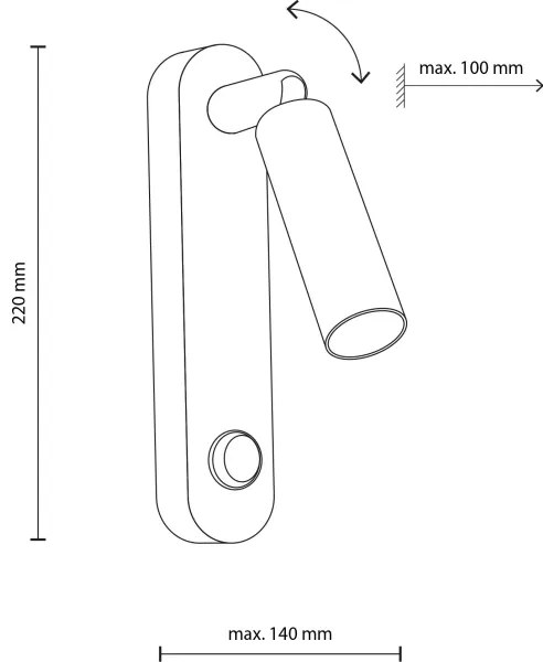 Nástěnné bodové svítidlo ENZO 1xG9/8W/230V černá/zlatá