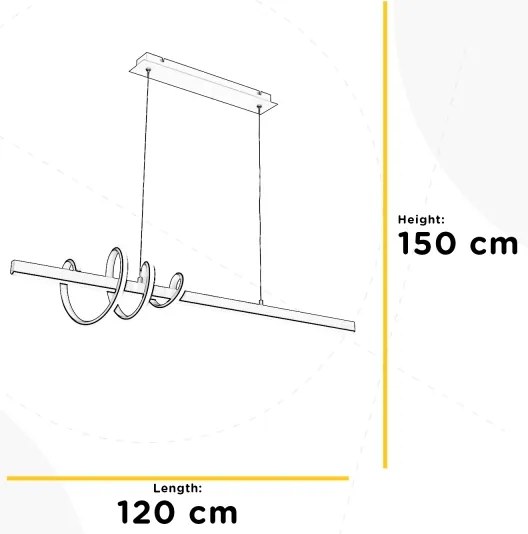 ONLI - LED Lustr na lanku SWING LED/30W/230V 4000K černá