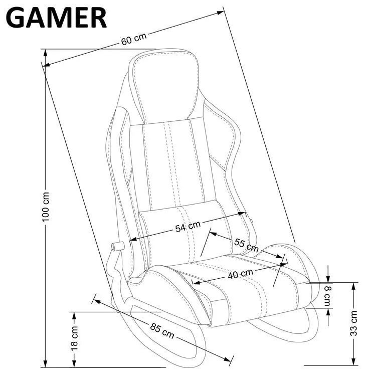 Houpací křeslo GAMER