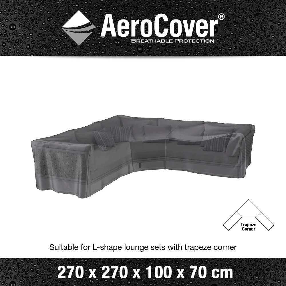 Obal na rohovou sedací soupravu XL ve tvaru L, ROVNORAMENNÁ 270x270x100x70 cm Aerocover