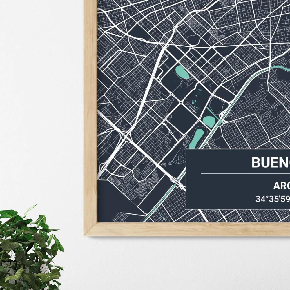 Plakát Mapa vašeho města Rozměr plakátu: 40 x 50 cm, Barevná varianta: Šedá