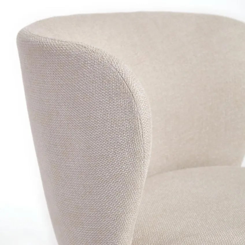 Béžová látková barová židle Kave Home Ciselia 75 cm