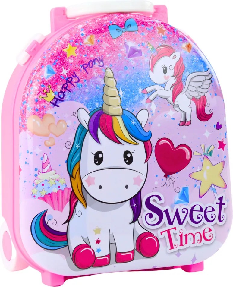 RKToys Toaletní stolek 2v1 v kufříku s doplňky Unicorn Sweet Time