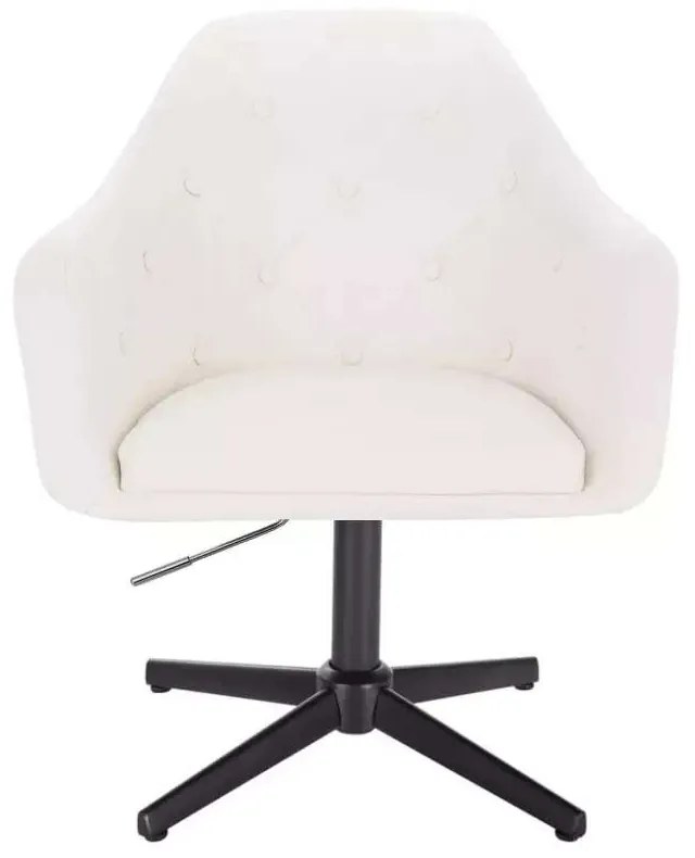 LuxuryForm DESIGN Otočné křeslo ANDORA na černém kříži - bílé
