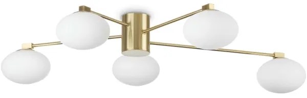 Ideal Lux - LED Přisazený lustr HERMES 5xG9/3W/230V pr. 90 cm zlatá