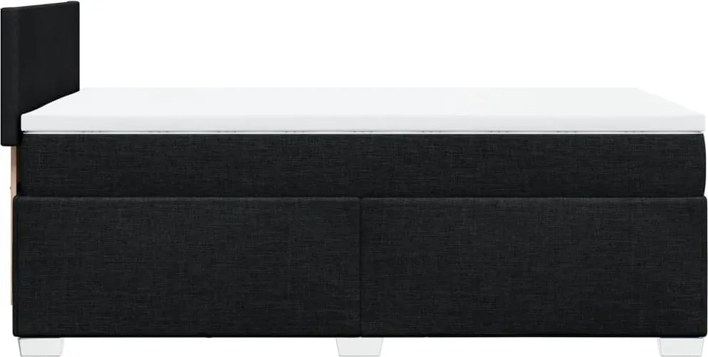 Box spring postel s matrací černá 80 x 200 cm textil 3285710
