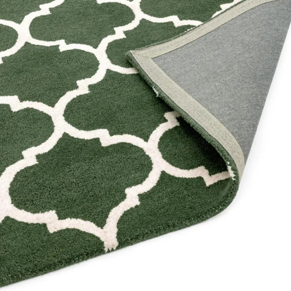 Zelený  koberec Swans Ogee Green Rozměry: 80x150 cm