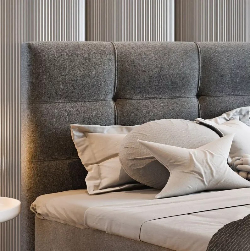 Čalouněná postel boxspring GLORIEN VELVET 80x200 cm tmavě zelená Matrace: Matrace Bonell pružinová