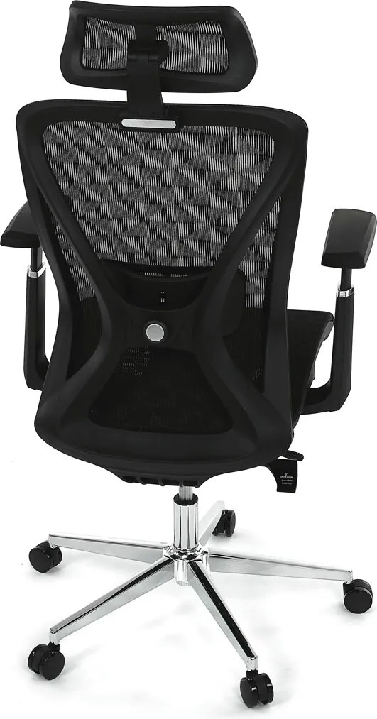 Ergonomická kancelářská židle NILS - černá síťovina