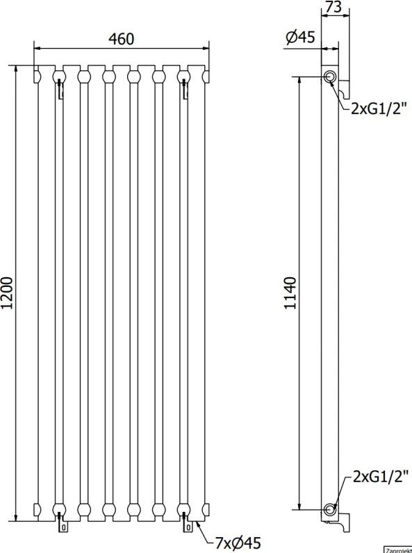 Mexen Texas, topné těleso 1200 x 460 mm, 502 W, bílá, W203-1200-460-00-20