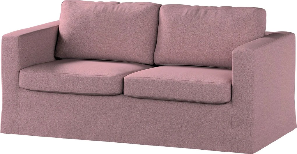 Potah na pohovku IKEA Karlstad 2-místná , nerozkládací, dlouhý barva růžová látka pletený vzor