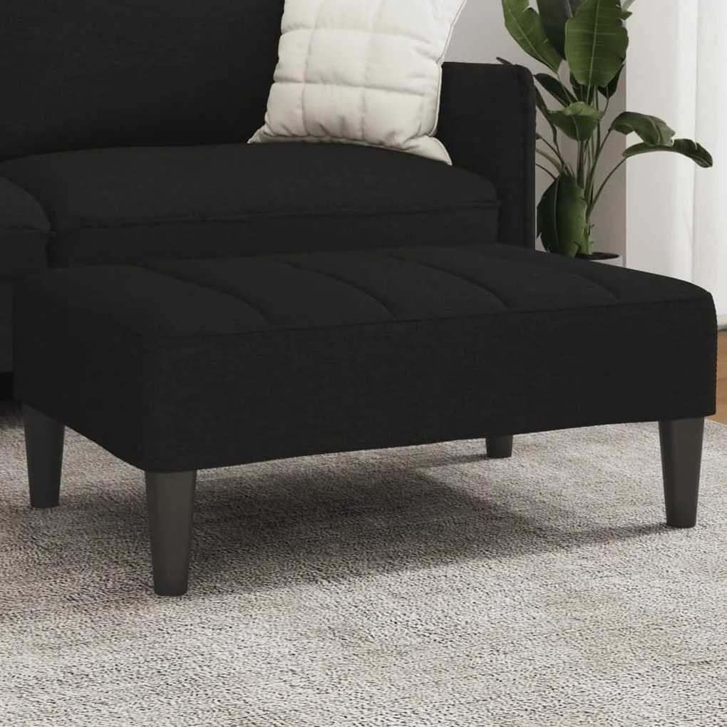 Podnožka Černá 77 X 55 X 31 Cm Textil