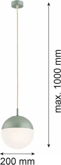 Argon 8999 - Venkovní lustr na lanku LIV 1xE27/15W/230V IP44 zelená