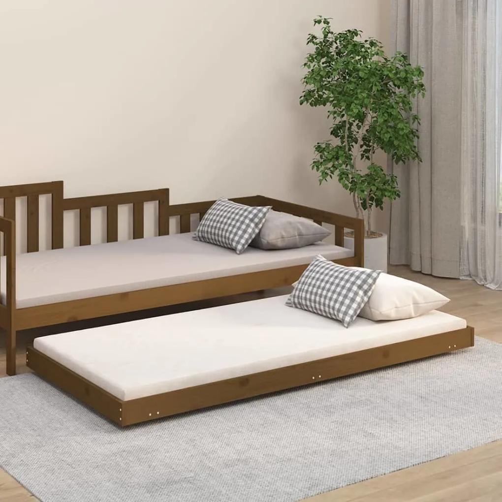 vidaXL Rám postele 75 x 190 cm masivní borové dřevo [823512] Barva: Bílá