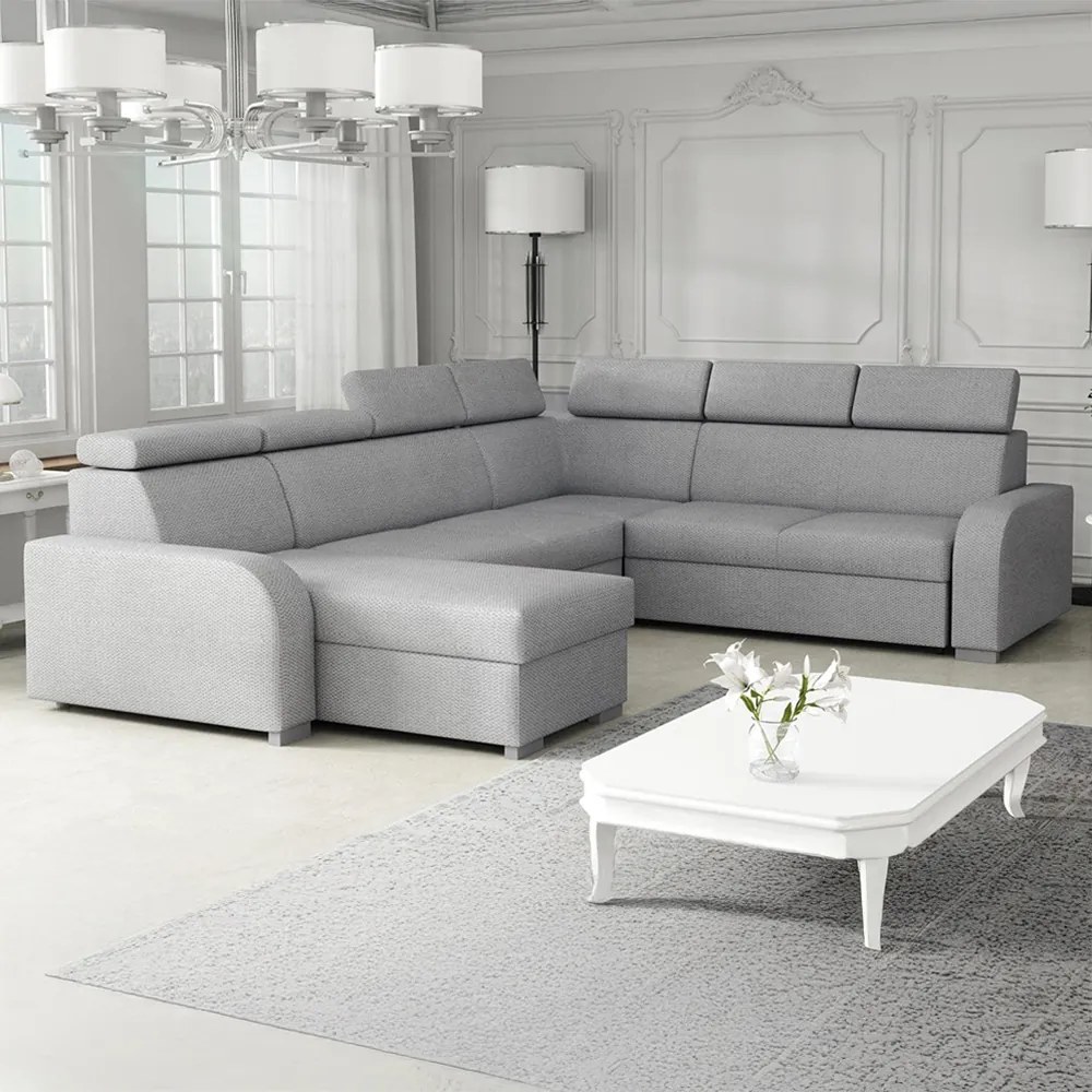 Sedací souprava OSLO U | 170x310x250 | rozkládací + 2x úložný prostor | VÝBĚR TKANIN