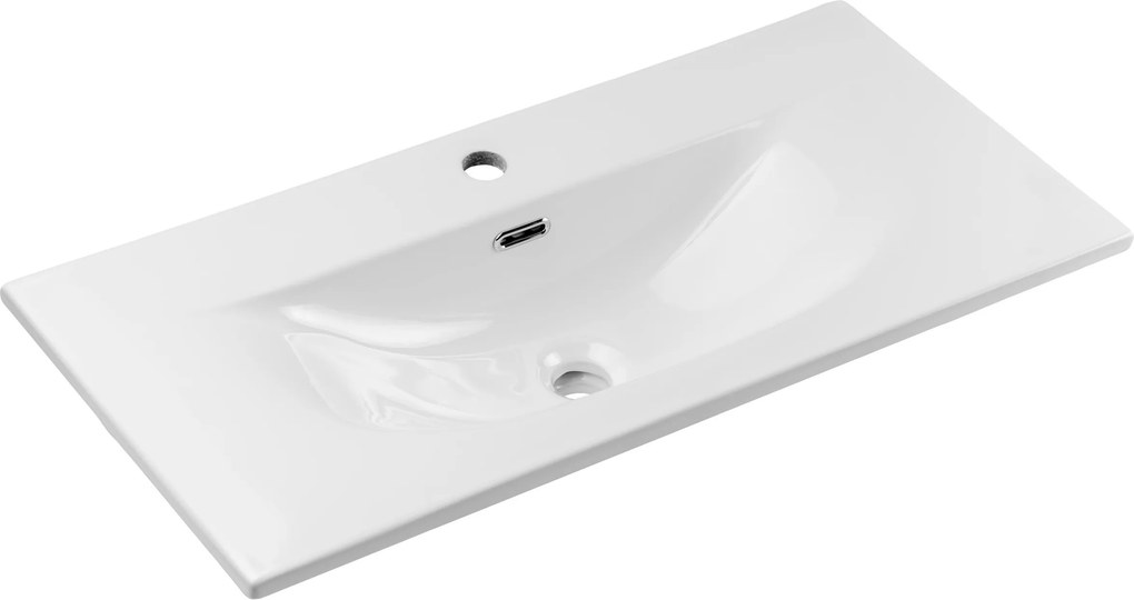 Comad Nábytkové keramické umyvadlo SKY 3 80CM, 81x40 cm, bílá lesklá