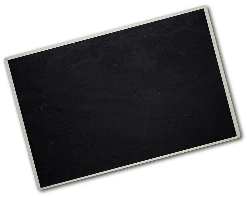 Wallmuralia Kuchyňská deska skleněná Černá tabule 80x52 cm