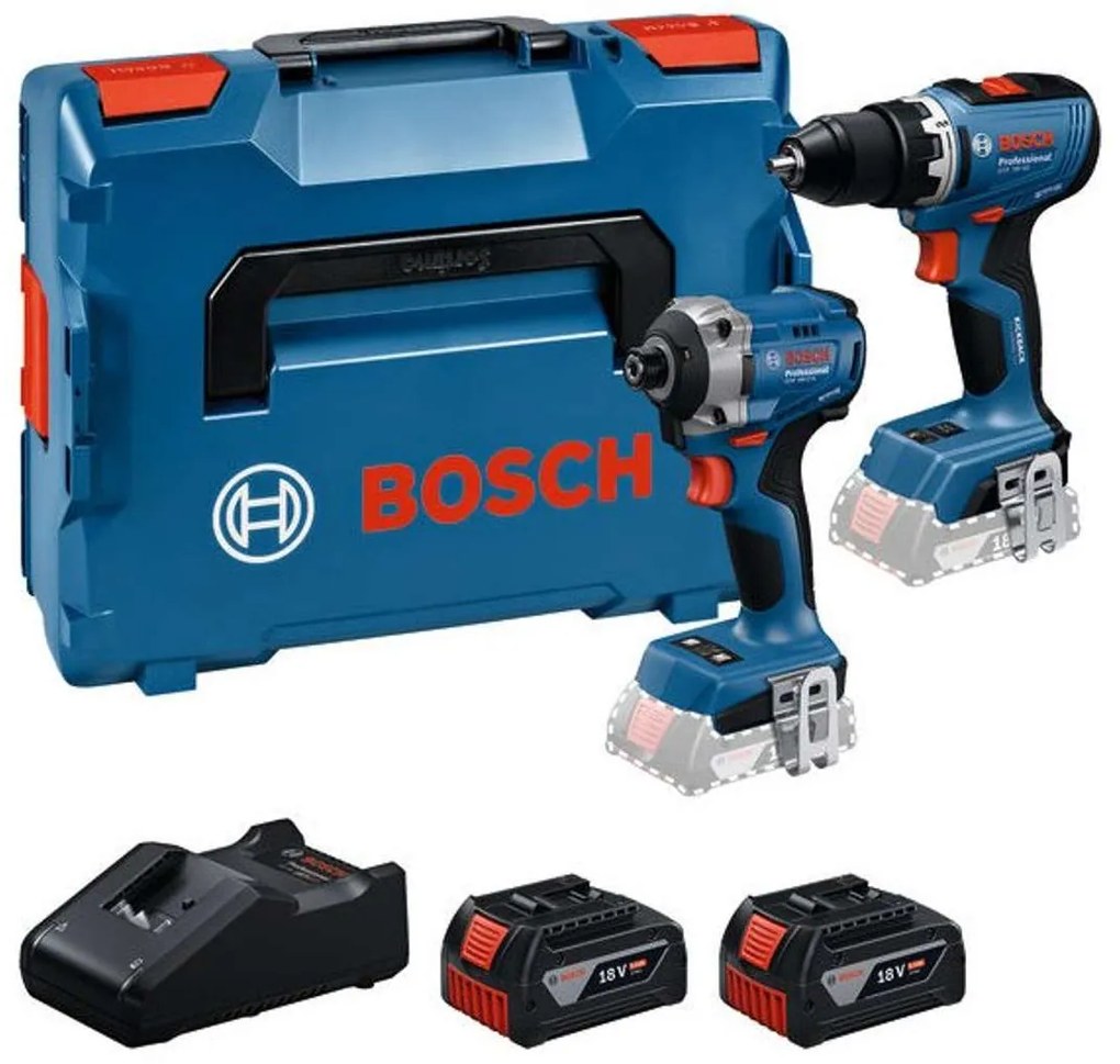 Bosch - 18V AKU sada vrtacího šroubováku GSR 18V-65 a rázového utahováku GDR 18V-215, 2x aku 5,0 Ah Li-Ion, nabíječka 0615A50090