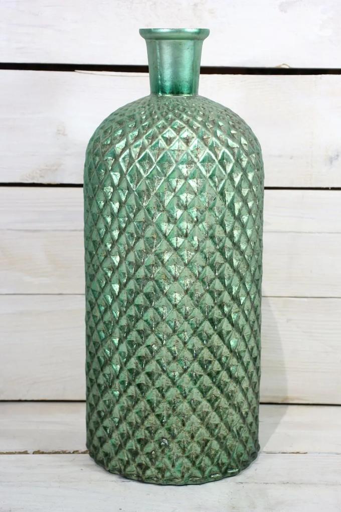 Skleněná váza - zlato-zelená (v. 33,5 cm)  moderní stylu