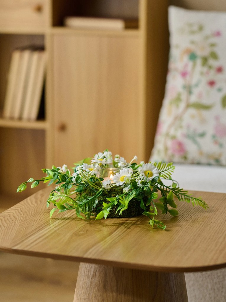 Sinsay - Easter candle holder with artificial flowers - bílá