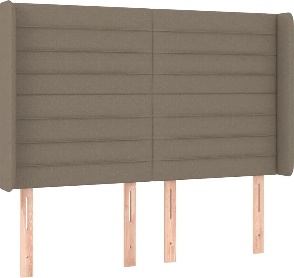 Box spring postel s matrací a LED taupe 140x200 cm textil 3138961