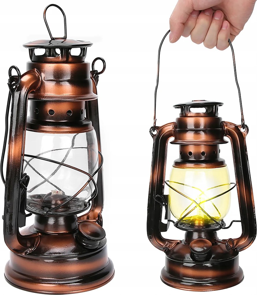 Petrolejová Lampa S Retro Držákem, Závěsný Olej, 24 CM, Lucerna
