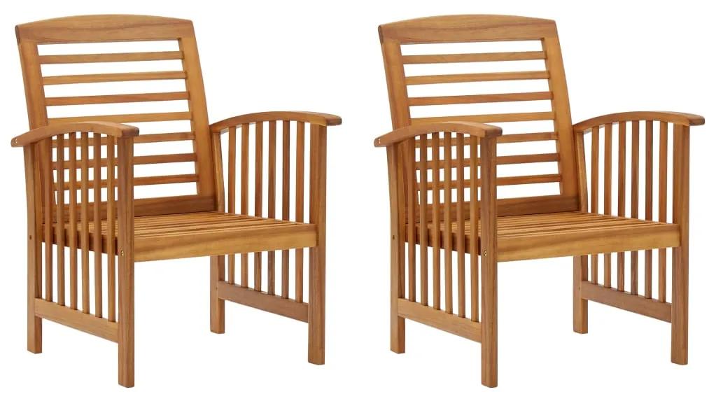 310256 vidaXL Zahradní židle 2 ks masivní akáciové dřevo